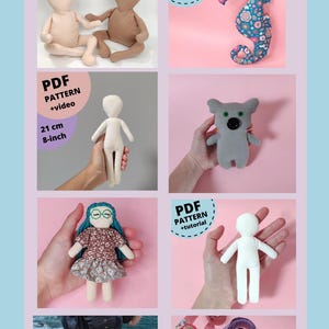 16-inch Rag Doll Pattern, Blank Doll Body Sewing Tutorial, Soft Doll ...