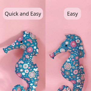 Plush Seahorse Sewing Pattern, Sea Animals Toy, Beach House Decor ...