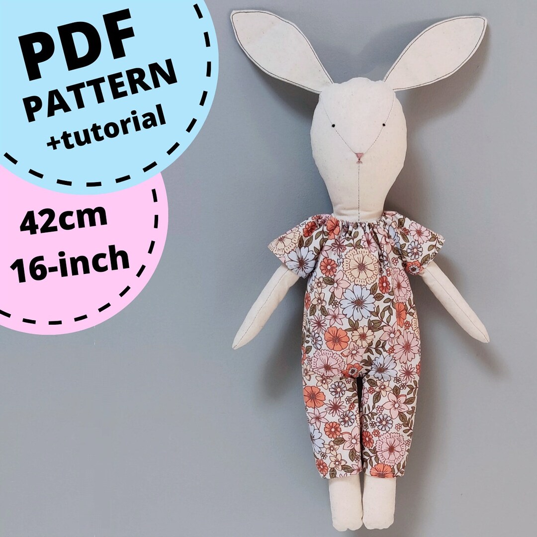 Bunny Sewing Pattern PDF Stuffed Toy Pattern Plushie Tutorial - Etsy