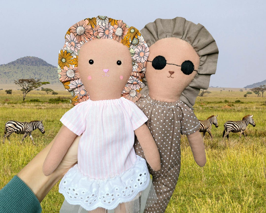 Lion Rag Doll Sewing Pattern With Clothes, Beginner PDF Plushie, Quirky ...
