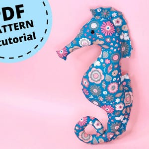 Plush Seahorse Sewing Pattern, Sea Animals Toy, Beach House Decor ...