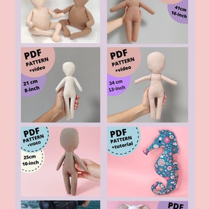 Tiny Doll Pattern PDF 5 Inch Rag Doll Body Sewing Pattern - Etsy