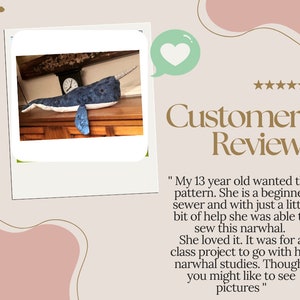 Narwhal Sewing Pattern, Whale Pattern Animal, Plush Narwhal Toy ...