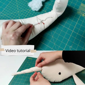 Narwhal Sewing Pattern, Whale Pattern Animal, Plush Narwhal Toy ...