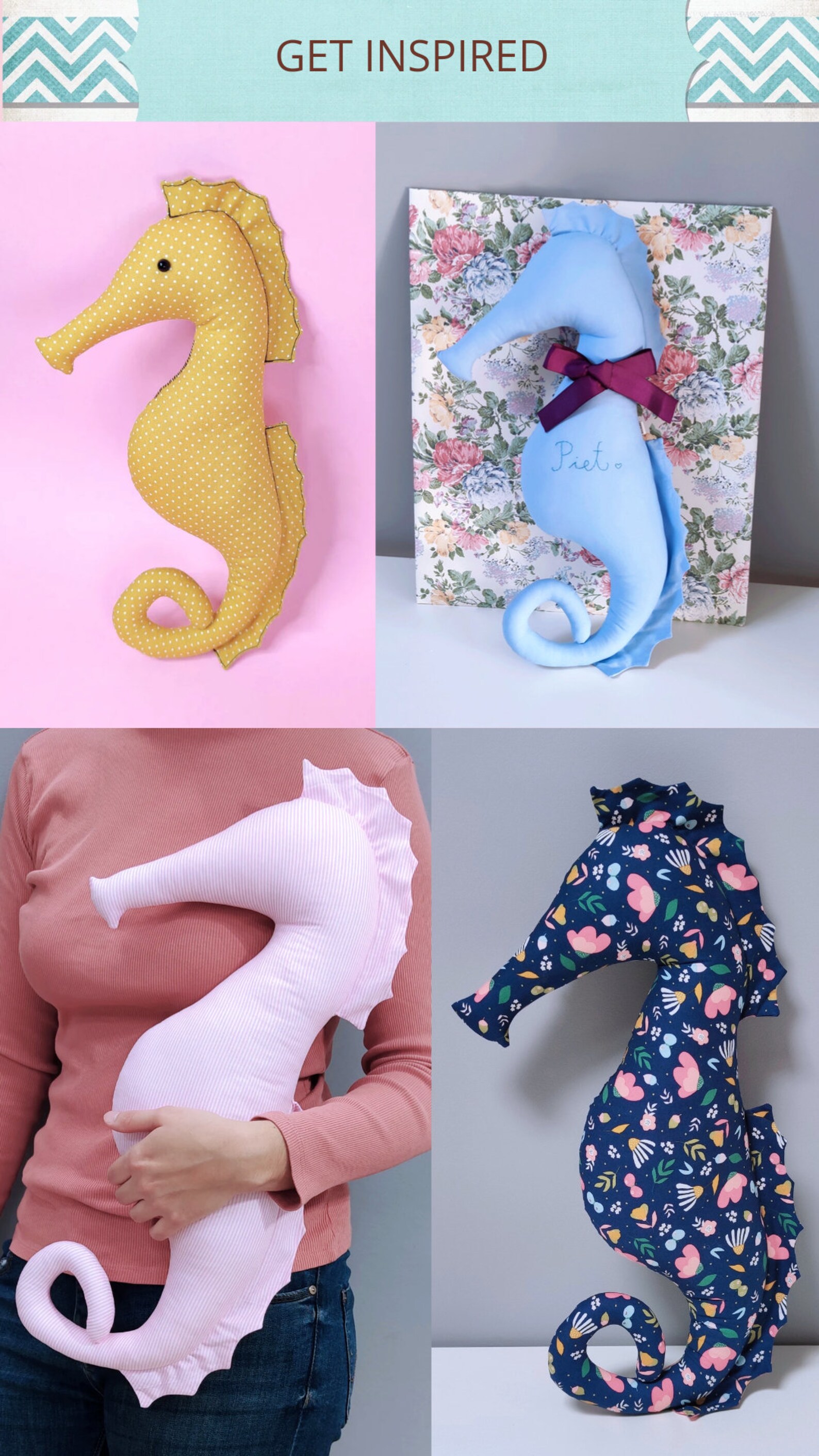 Seahorse Sewing Pattern PDF Sea Toy Pattern for Nursery - Etsy