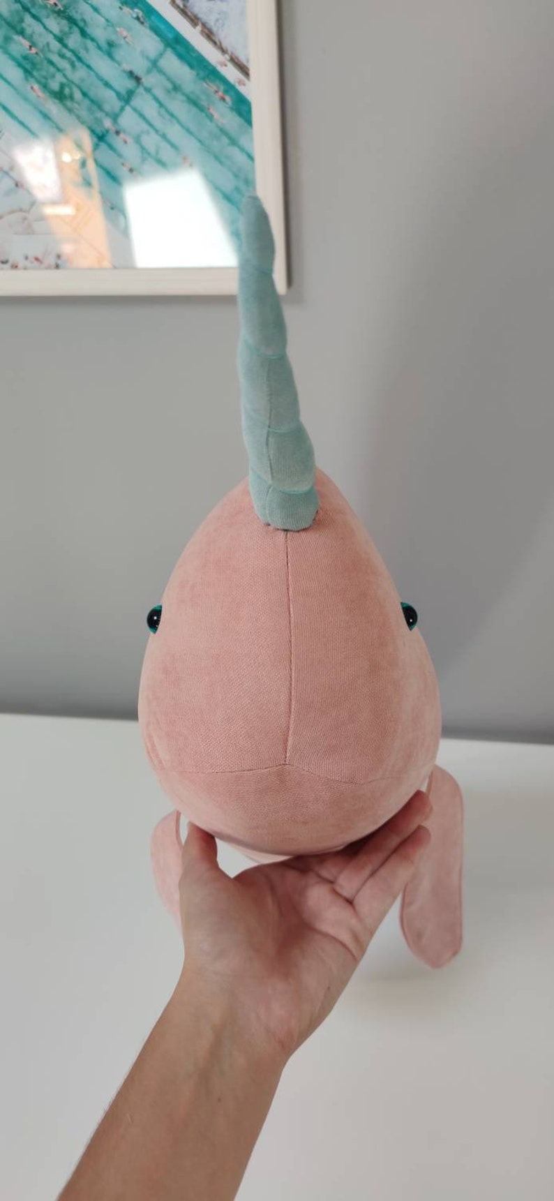 Pink Narwhal Plushie Narwhal stuffed animal Unicorn of the | Etsy