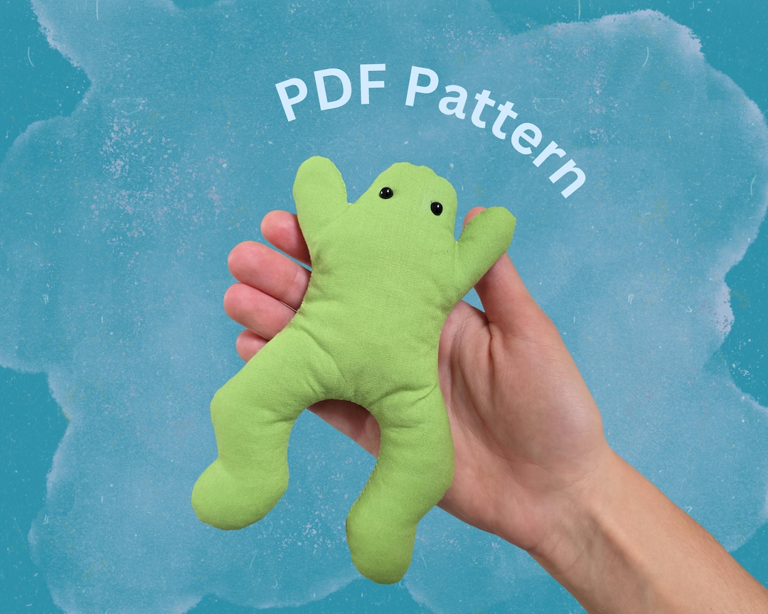 Frog Sewing Pattern PDF, Beginner Sewing Project, DIY Frog Plushie ...