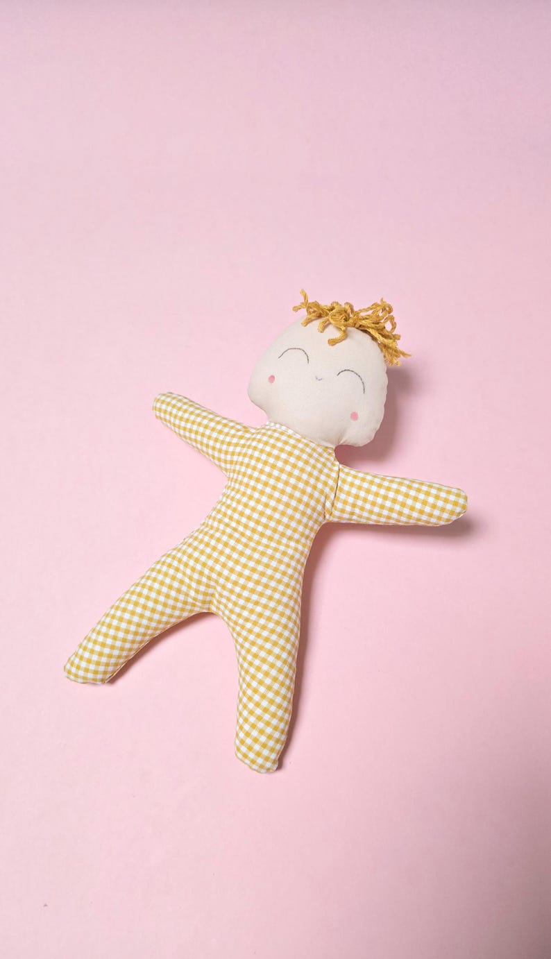 Simple Rag Doll PDF Sewing Pattern, Beginner Baby Toy Template, Kawaii ...