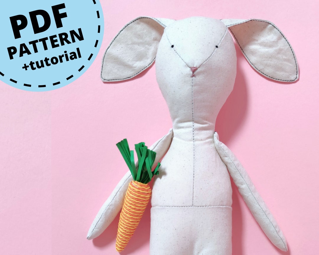 Bunny Sewing Pattern PDF, Stuffed Toy Pattern, Simple Sewing Pattern - Etsy