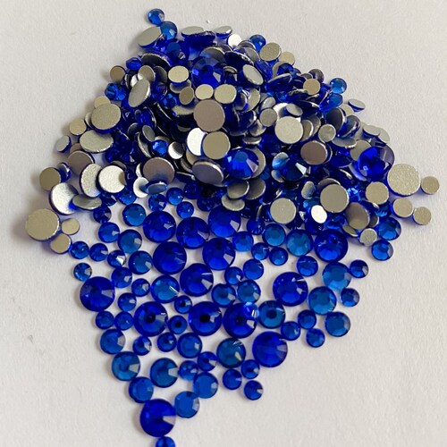 MIXED Size Mixes BLUE FLAME Volcano Flatback Rhinestones SS6 - Etsy