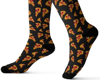 Pizza Socks Pepperoni Pizza Socks Pizza Apparel Pizza Design Pepperoni ...