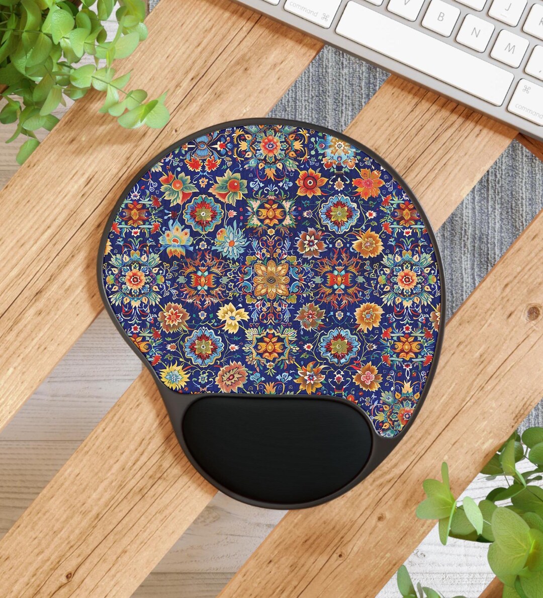 Persian Rug Mouse Pad With Wrist Rest, Office Gifts, Coworker Gift ...