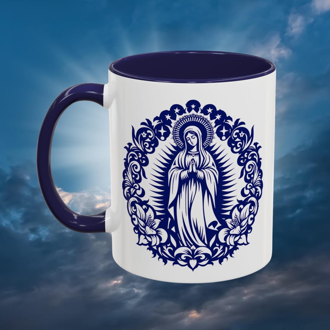 Virgin Mary Mug, Spiritual Gift, Religious Decor, Catholic, Religious ...