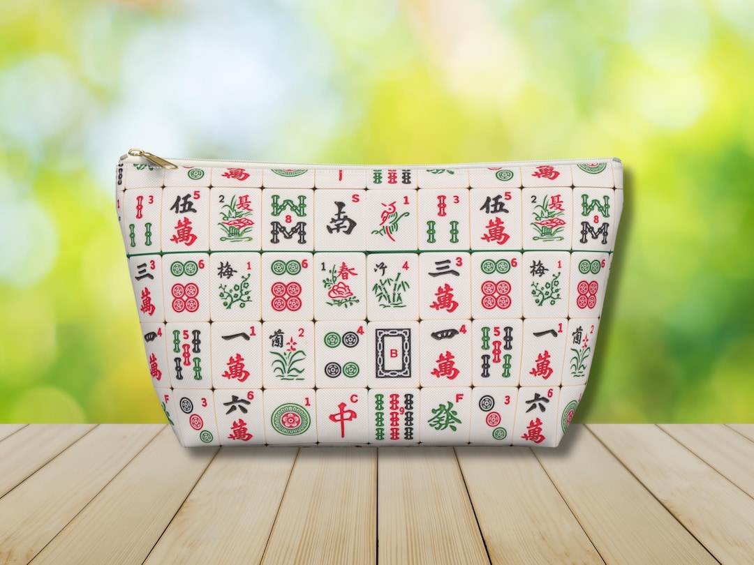 Mahjong Tile Bag Mahjongg Pouch Gifts for Mom Women Mahj Gift Chinese ...