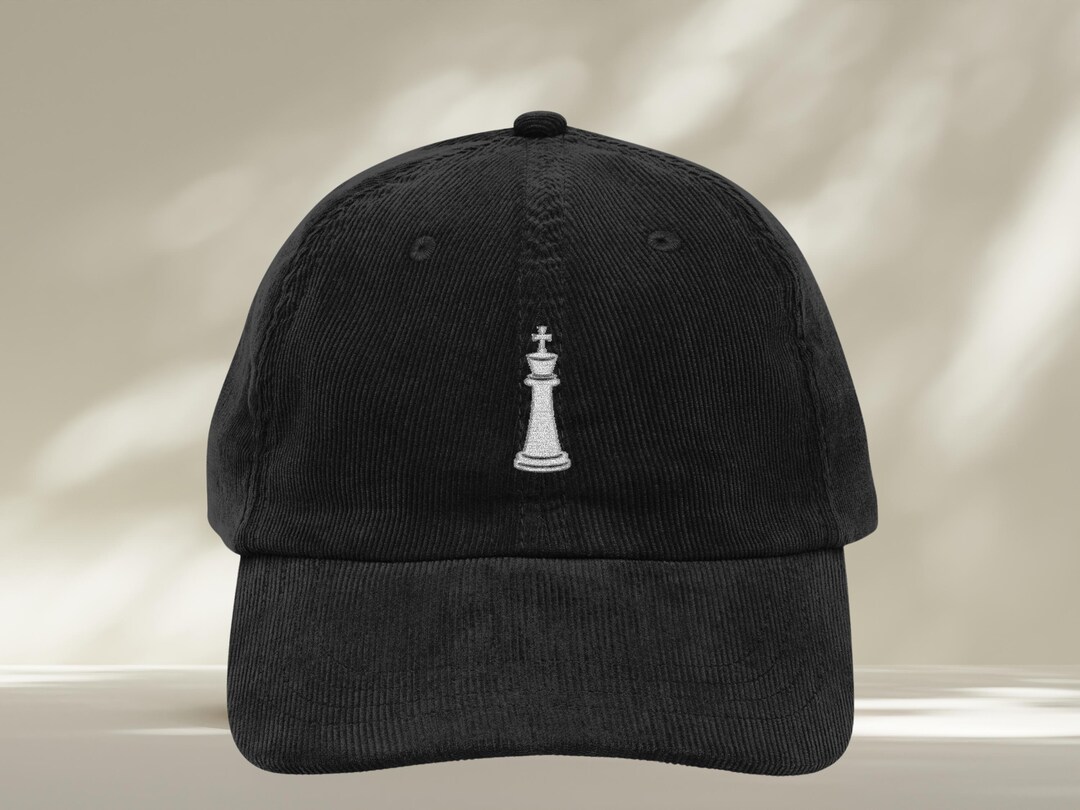 Chess King Corduroy Cap Embroidered Hat Gift for Chess Lover Chess King ...