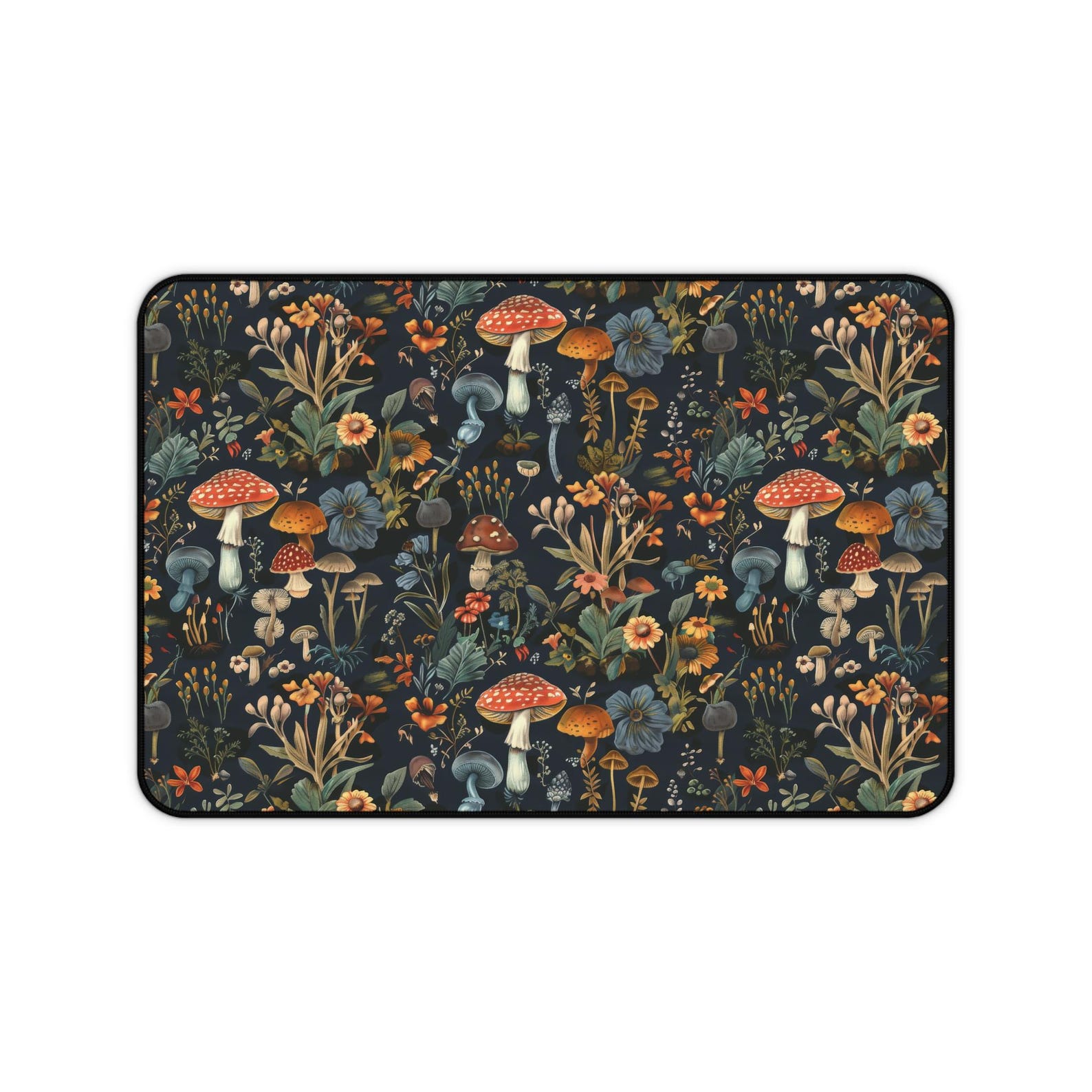 Mushroom Desk Mat Cozy Gamer Decor Dark Cottagecore Nature Magical ...