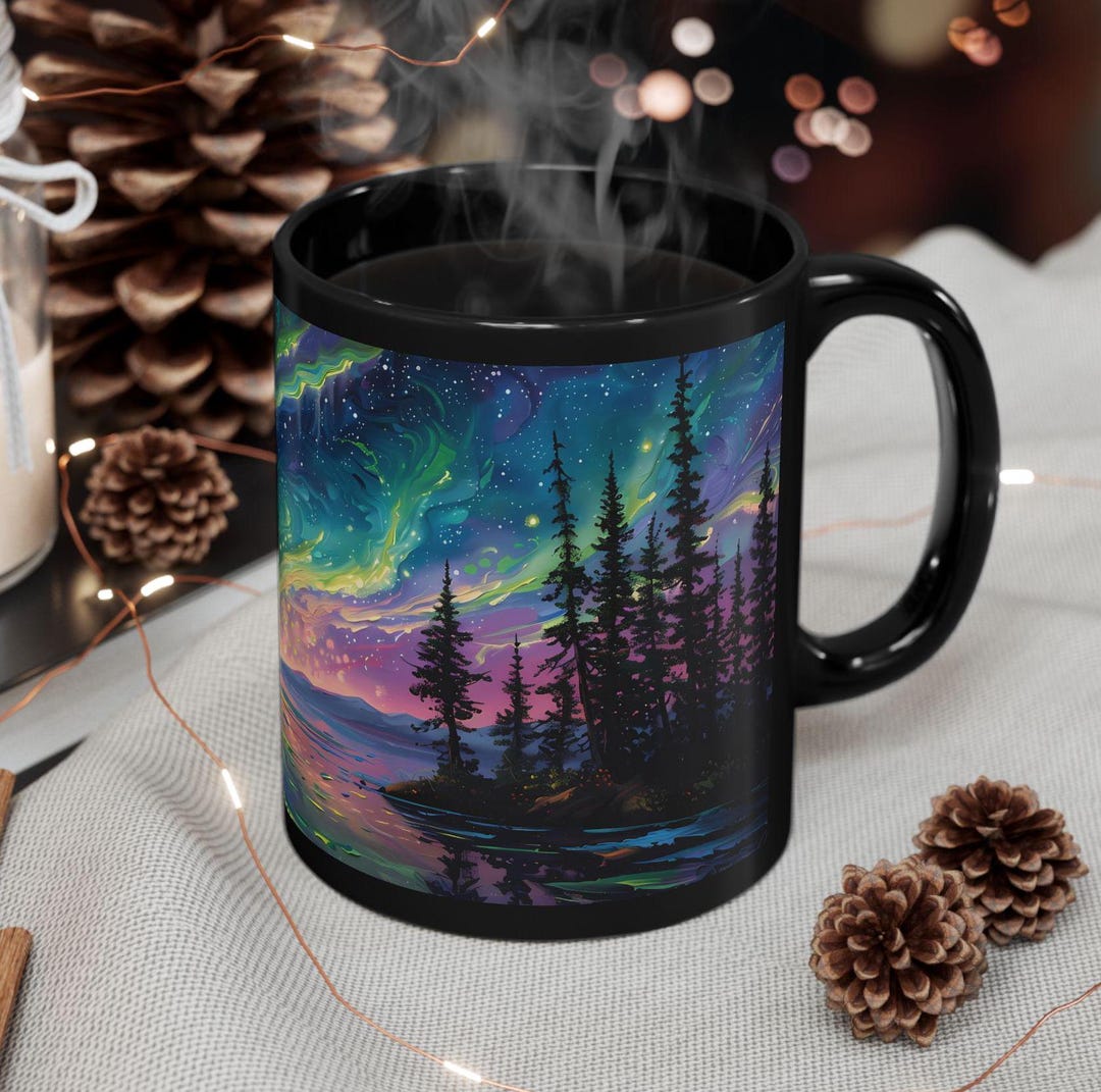 Northern Lights Mug Polar Light Tea Cup Aurora Borealis Coffee Mug ...