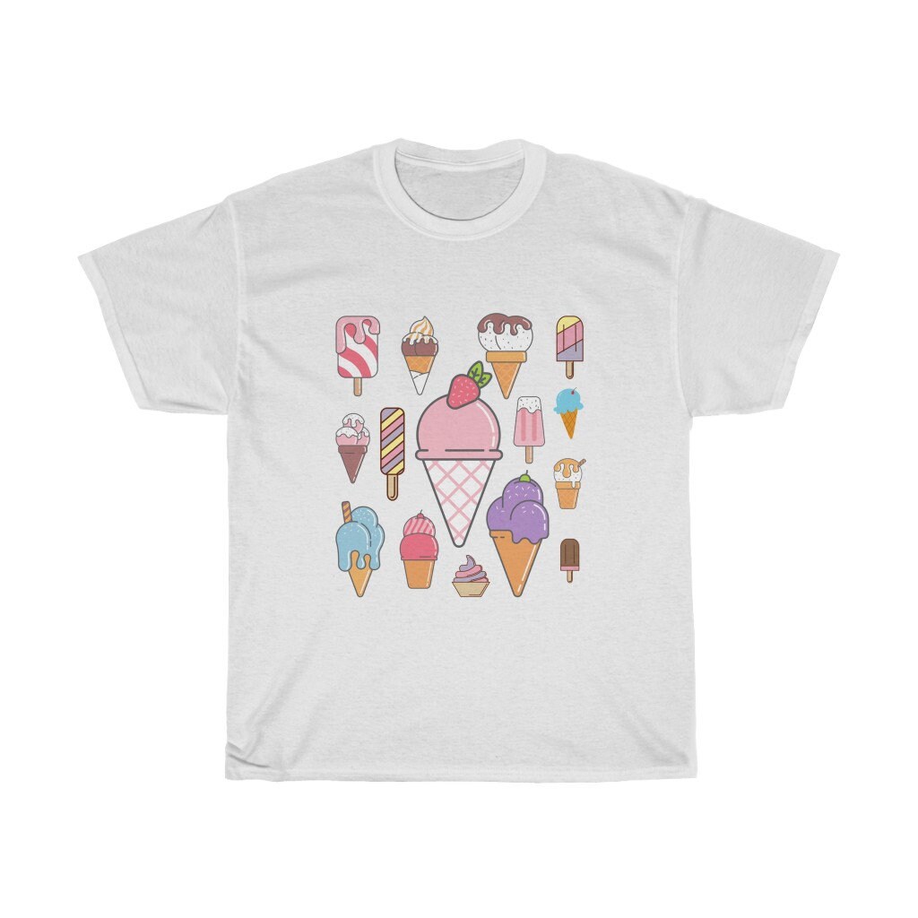 Ice Cream T Shirt, Summer Clothing, Vacation Shirts, Ice Cream Party ...