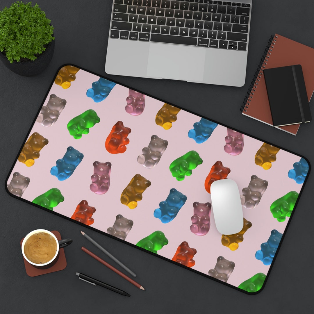 Kawaii Desk Mat, Cute Gummy Bear Desk Pad, Pink Xxl Mouse Pad, Gaming ...