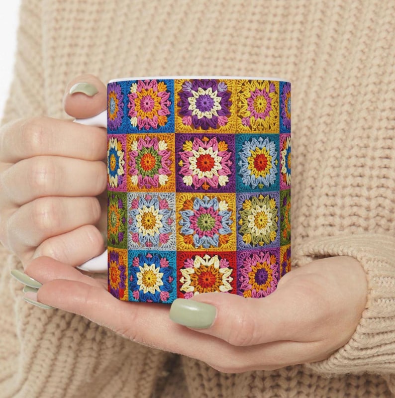 Crochet Mug, Knitting Coffee Cup, Crocheting Mug, Yarn Mug, Gifts for ...