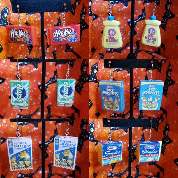Assorted Wacky Packages Earrings - Etsy