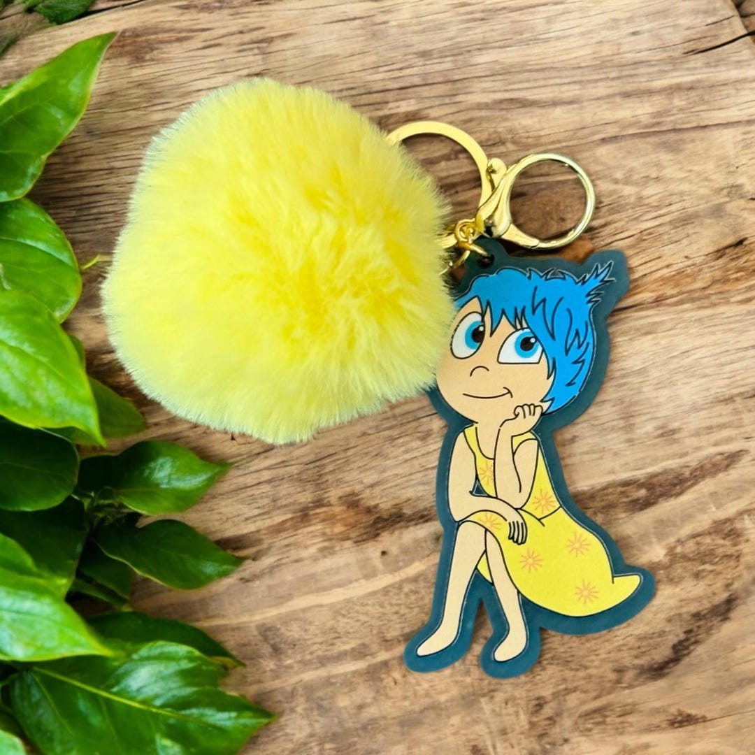 Disney Inside Out Joy Keychain Bag Tag - Etsy