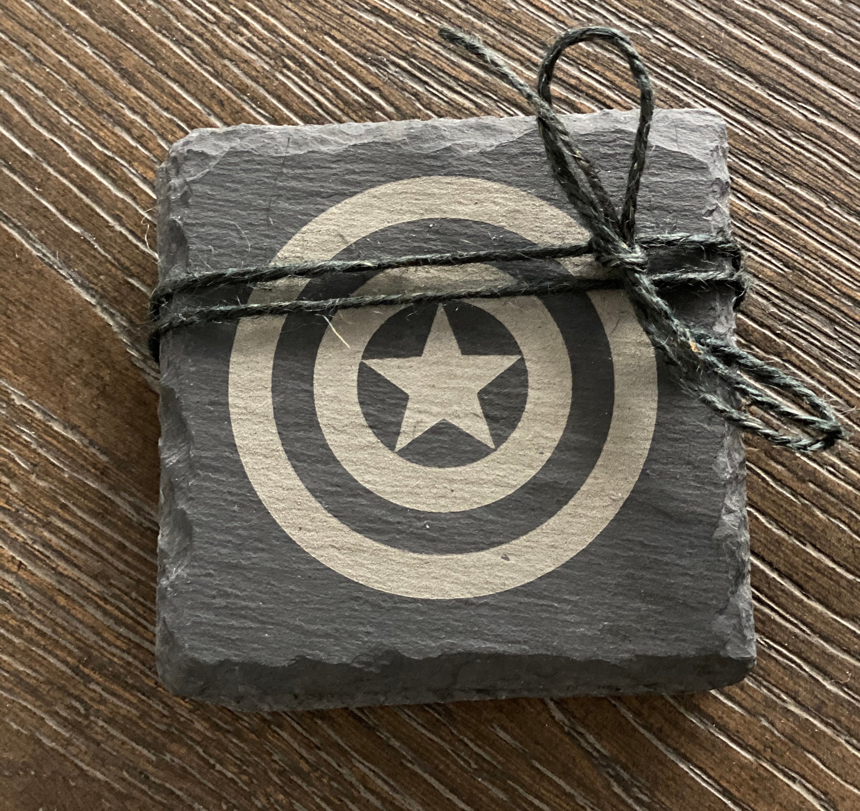 MARVEL Inspired Coasters Marvel Character Coaster Captain | Etsy