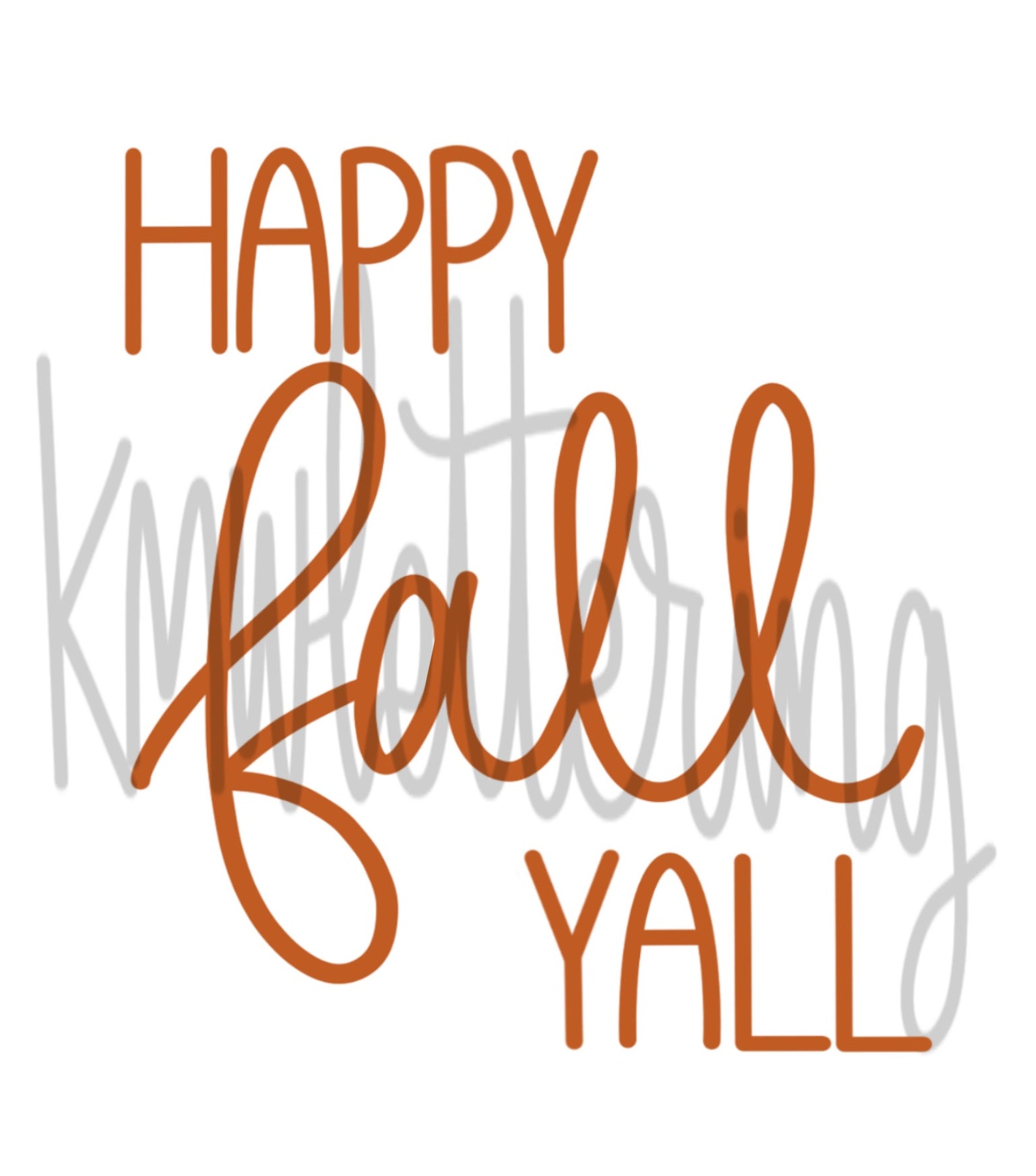 Happy Fall Yall Hand Lettered Design - Etsy