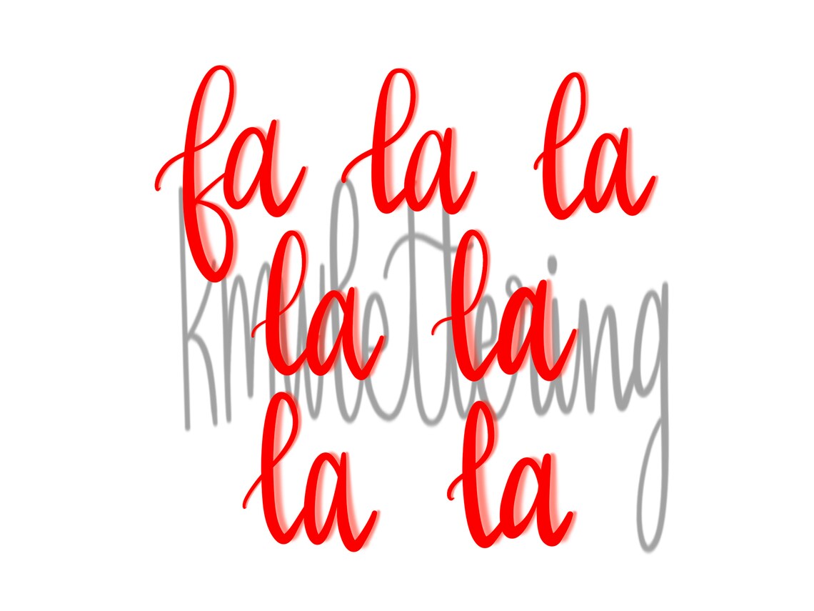 Fa La La Hand Lettered Design - Etsy