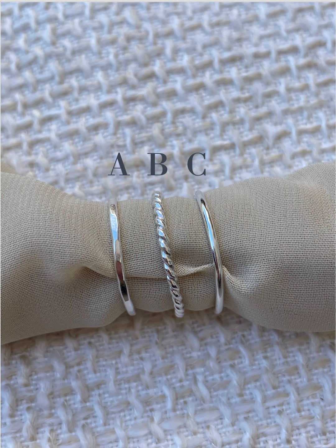 Sterling Silver Stacking Ring Set - Etsy