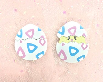 Togepi Egg Carton Enamel Pin / Kawaii Togepi Pokemon Pin / Exeggcute ...