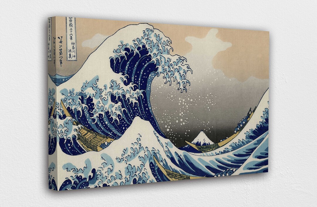 Comics Script Boat in a Wave Canvas Wall Art Design Poster - Etsy