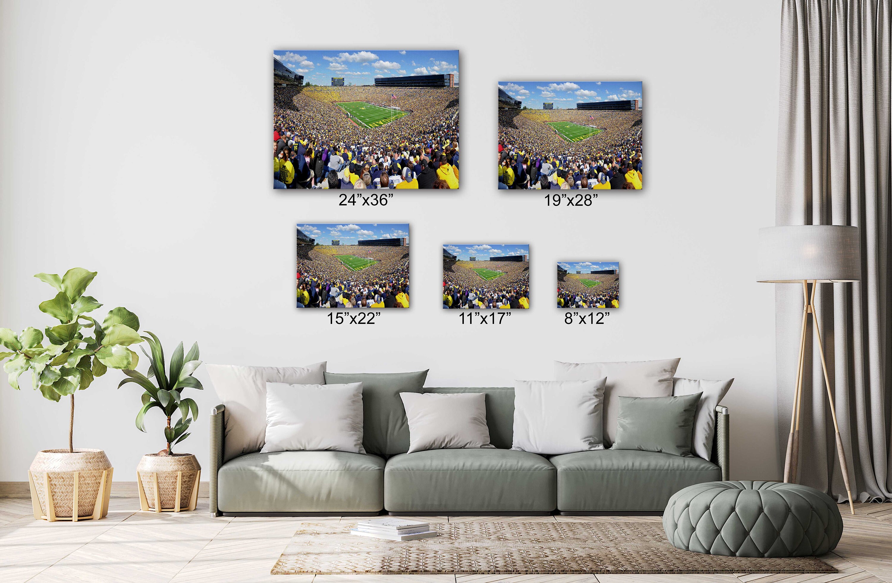 Michigan Stadium Canvas Wall Art Design Poster Print Décor - Etsy