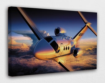 Airplane Sunset Art - Etsy