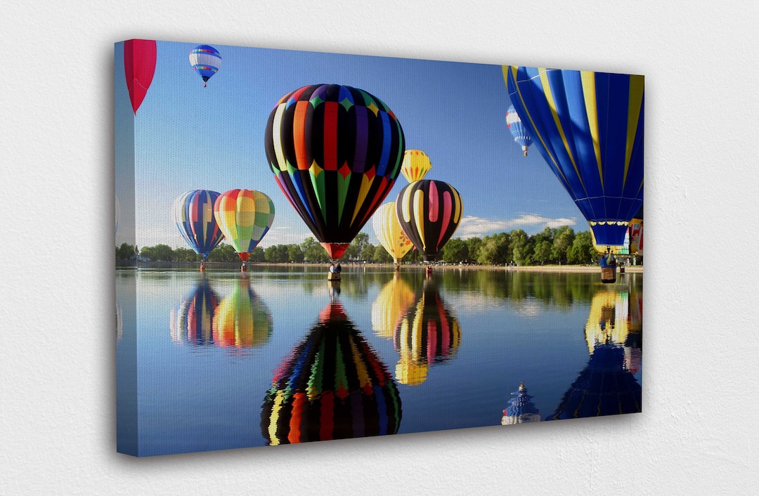 Colorful Hot Air Balloon Canvas Wall Art Design |poster Print Decor for ...