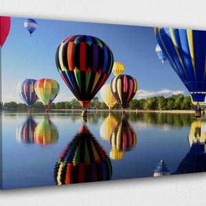 Colorful Hot Air Balloon Canvas Wall Art Design |poster Print Decor for ...