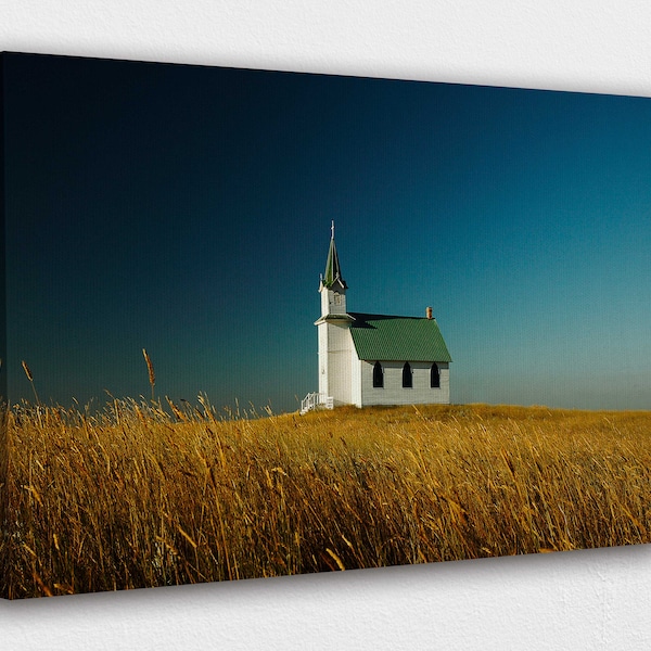 Church Print on Canvas - Etsy