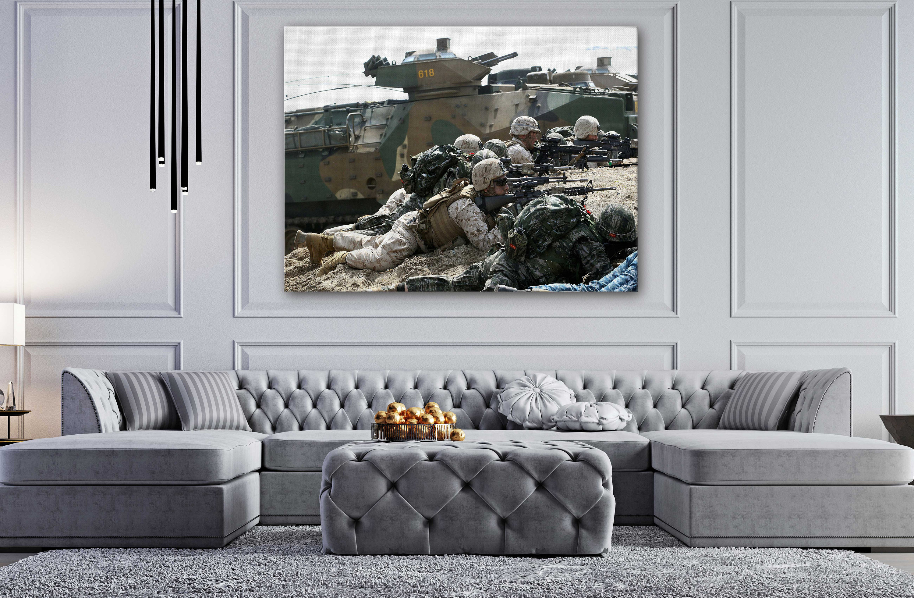 Military Army Rifle Armored Canvas Wall Art Design Poster | Etsy