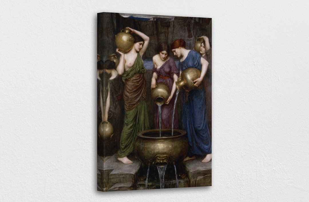 The Danaides by John Waterhouse Canvas Wall Art Design Poster Print ...