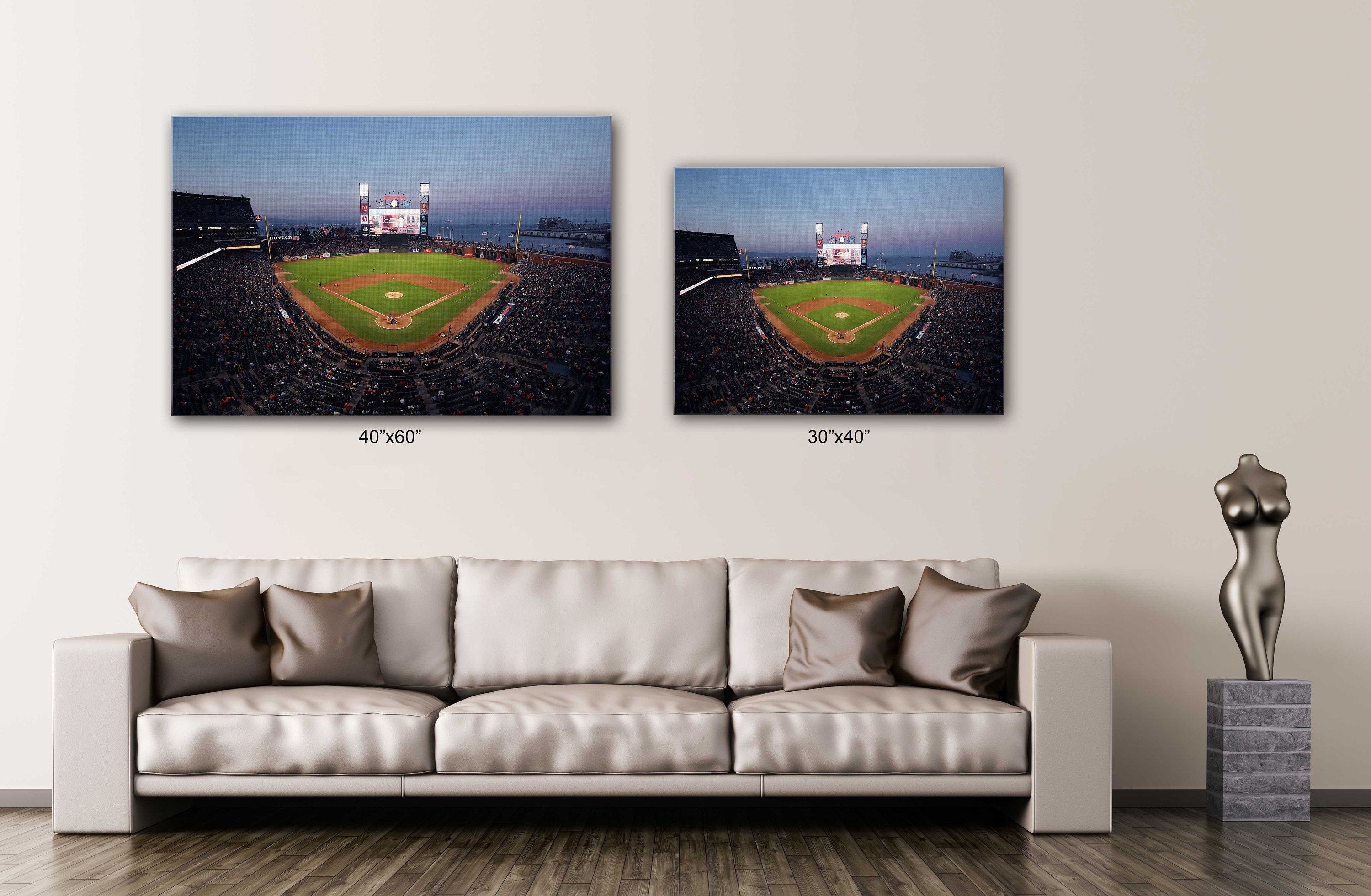 Oracle Park at Night Canvas Wall Art Design Poster Print | Etsy