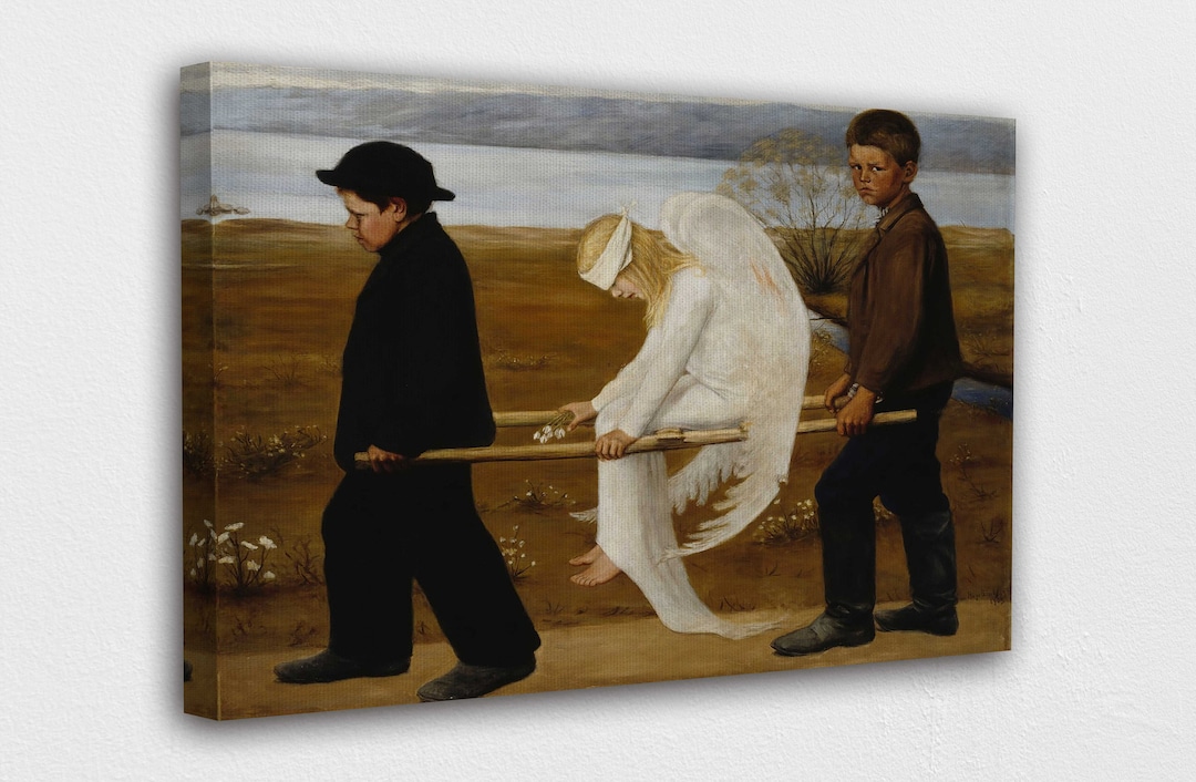 The Wounded Angel by Hugo Simberg Canvas Wall Art Design | Poster Print ...