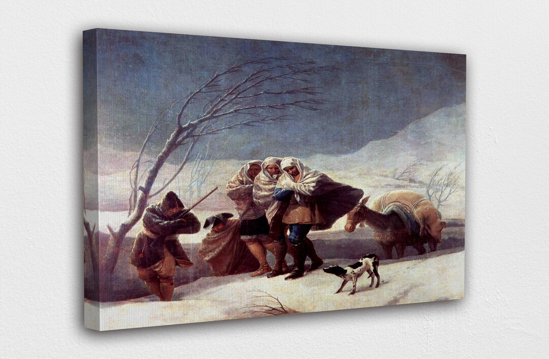 The Snowstorm by Francisco Goya Canvas Wall Art Design - Etsy