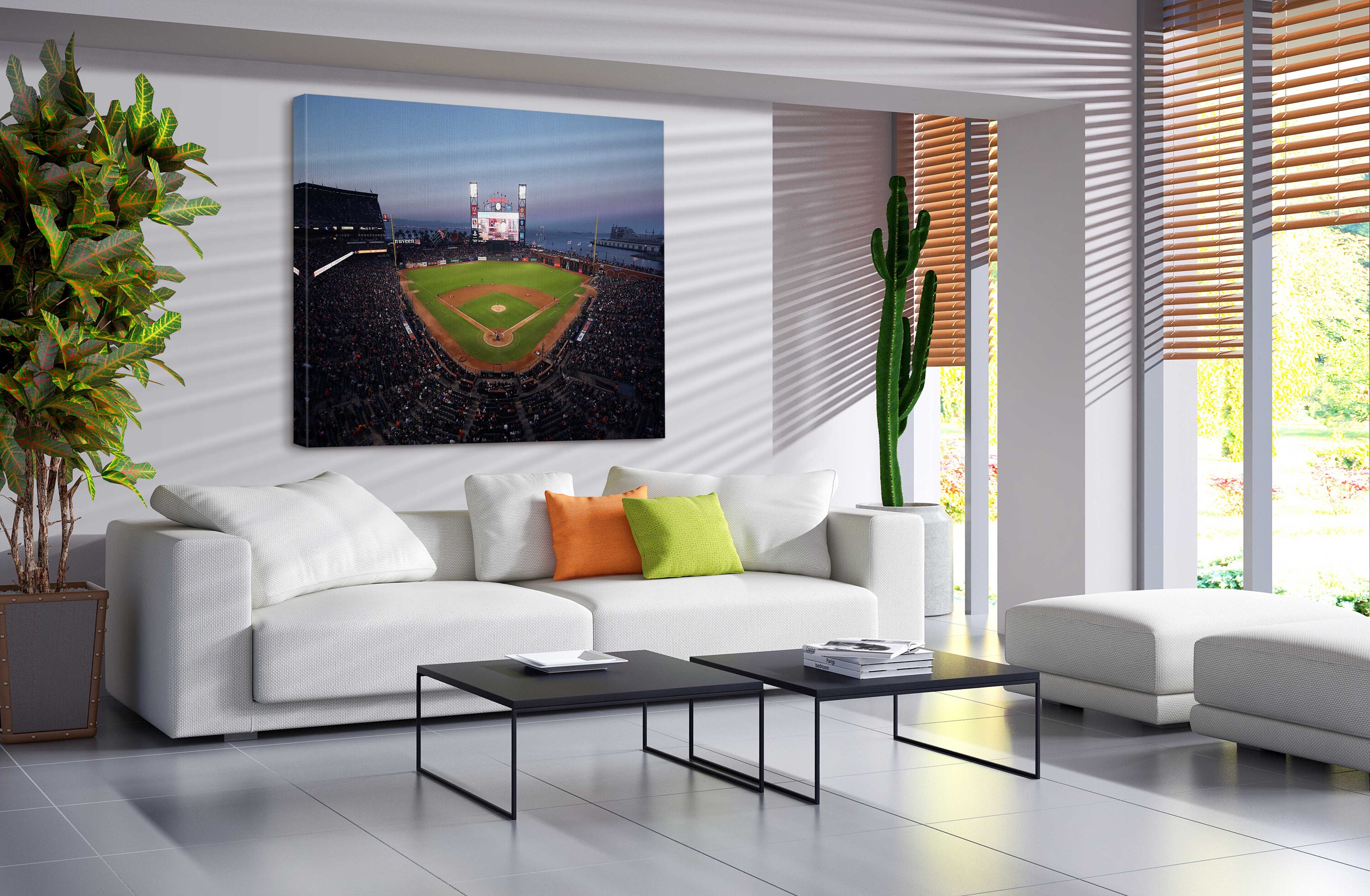 Oracle Park at Night Canvas Wall Art Design Poster Print | Etsy