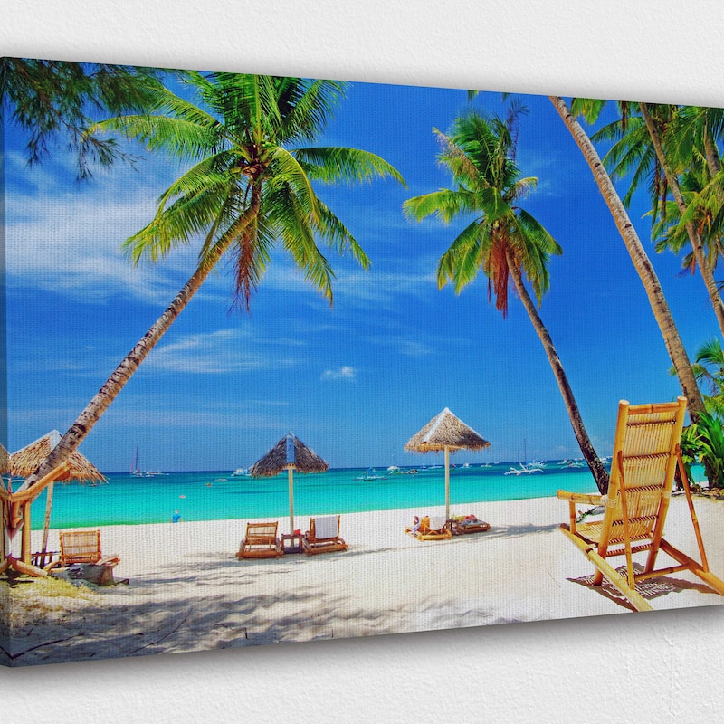 Beach Wall Art Canvas - Etsy
