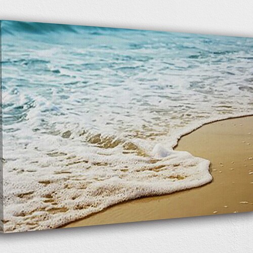 White Sand Beach and Tree Canvas Wall Art Design Poster - Etsy