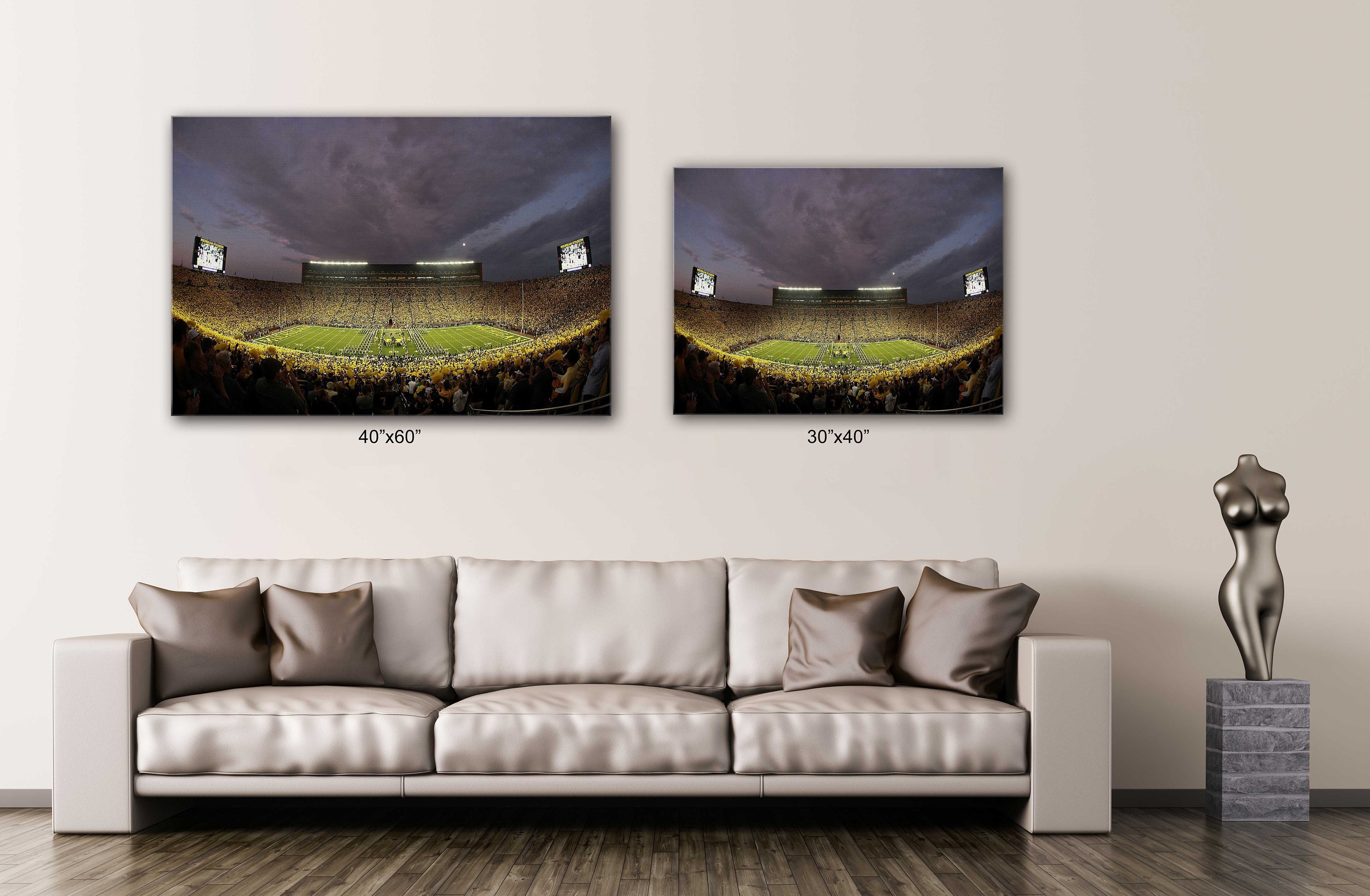 Michigan Wolverine Football Canvas Wall Art Design Poster - Etsy