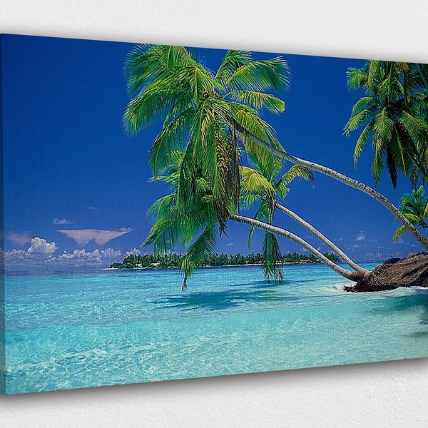 Canvas Wall Art Beach Palm Trees - Etsy