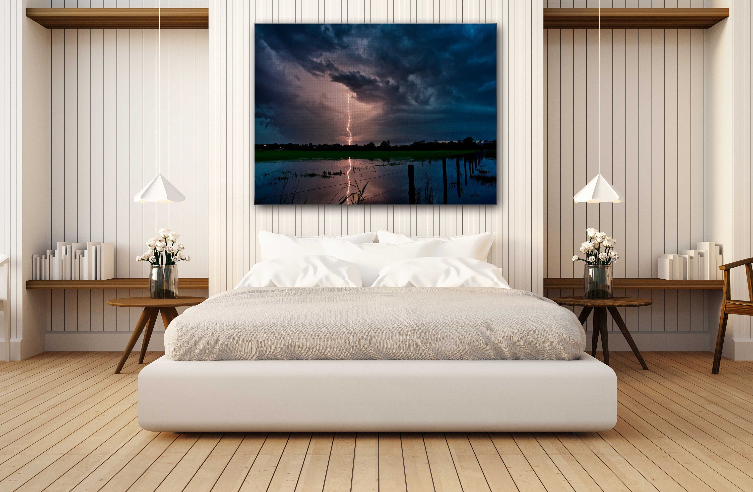 Lightning Nature Background Canvas Wall Art Design Poster - Etsy
