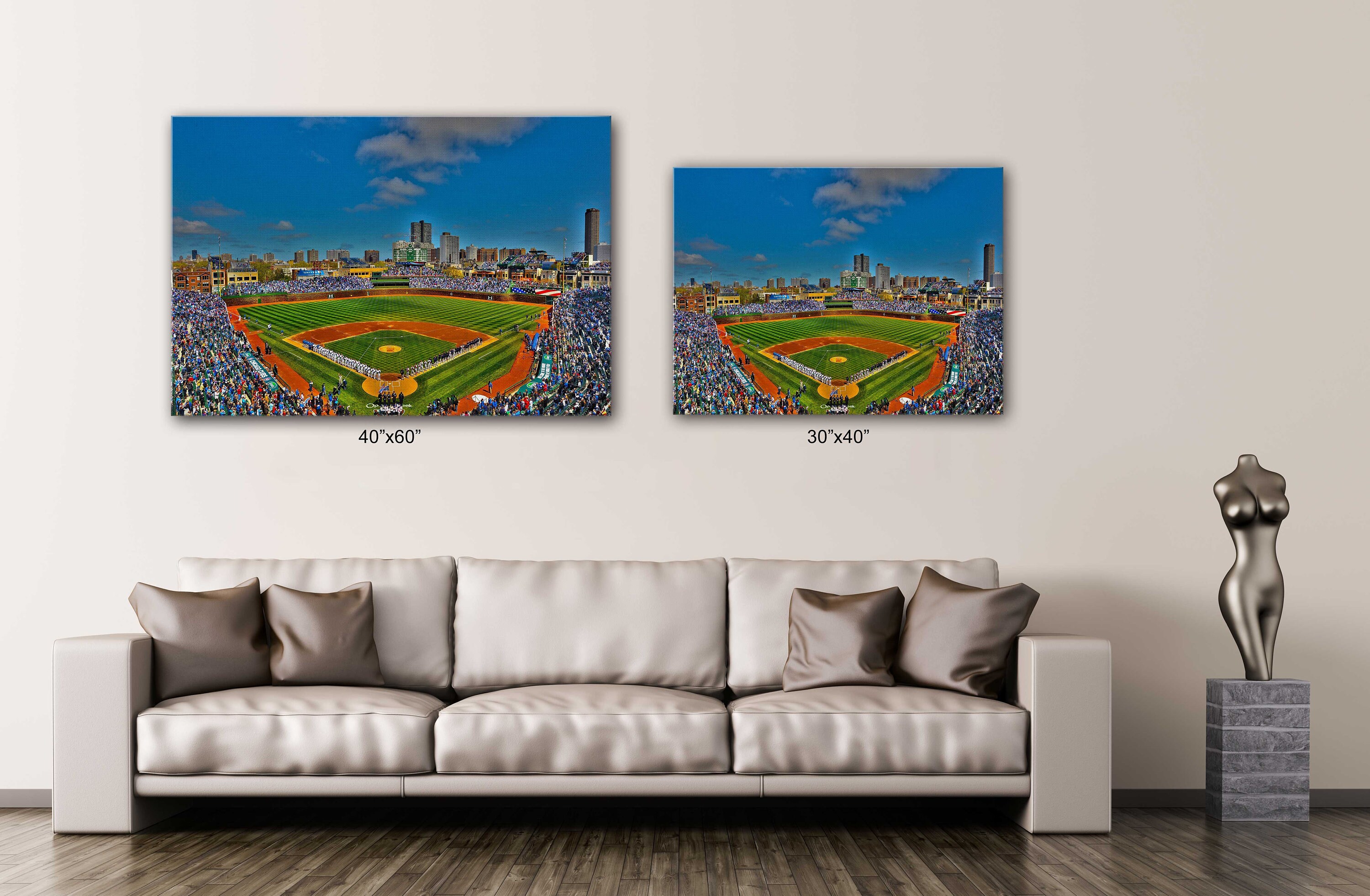 Wrigley Field Chicago Canvas Wall Art Design Poster Print - Etsy