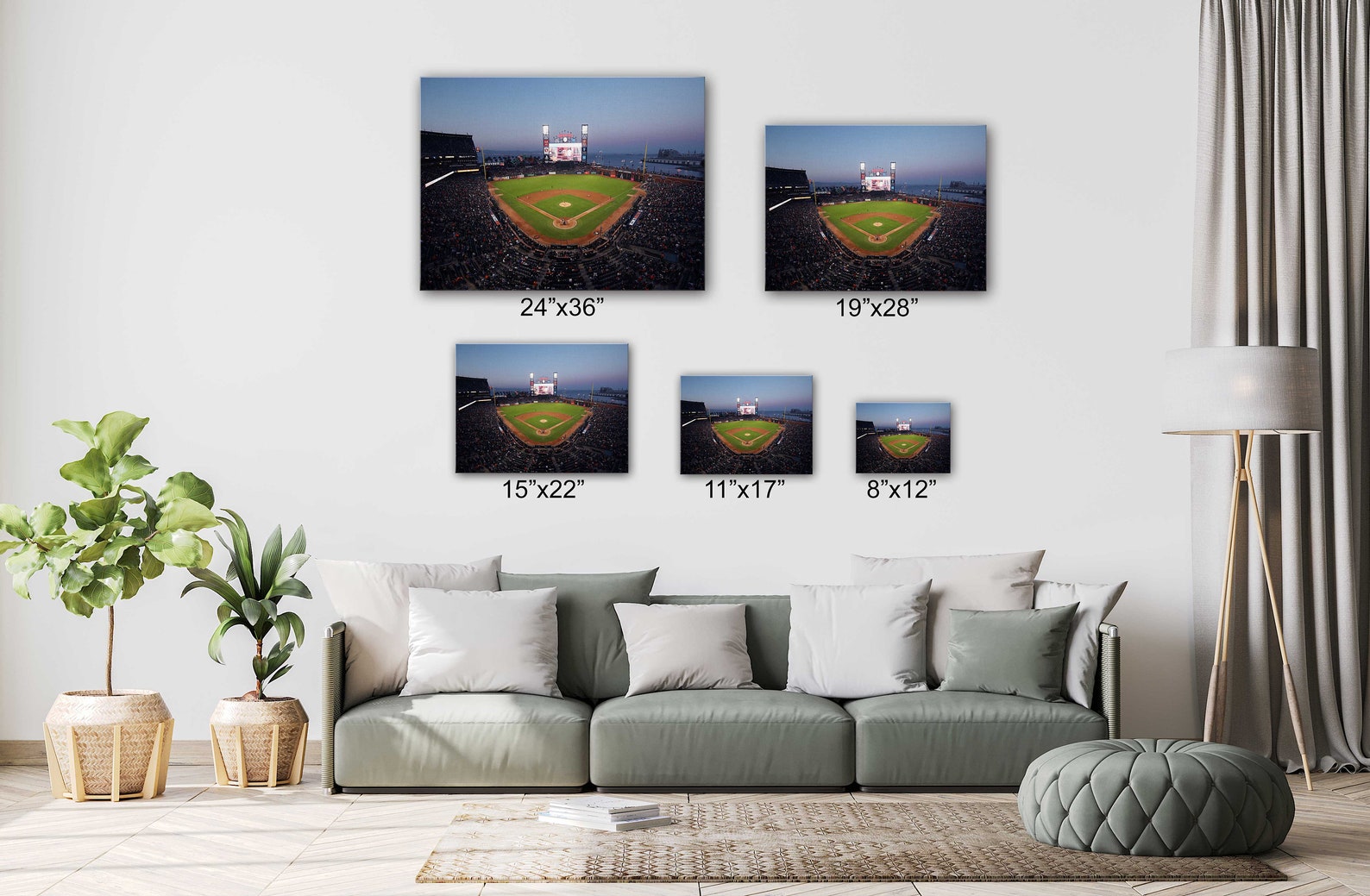 Oracle Park at Night Canvas Wall Art Design Poster Print | Etsy